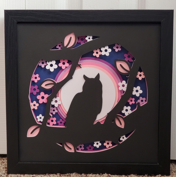 Hand Crafted | Accents | Handmade 3d Owl In The Moonlight Shadow Box 9 ...